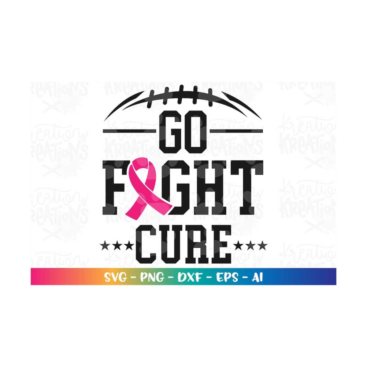 Go Fight Cure Cancer svg Cancer Awareness breast cancer foot - Inspire ...