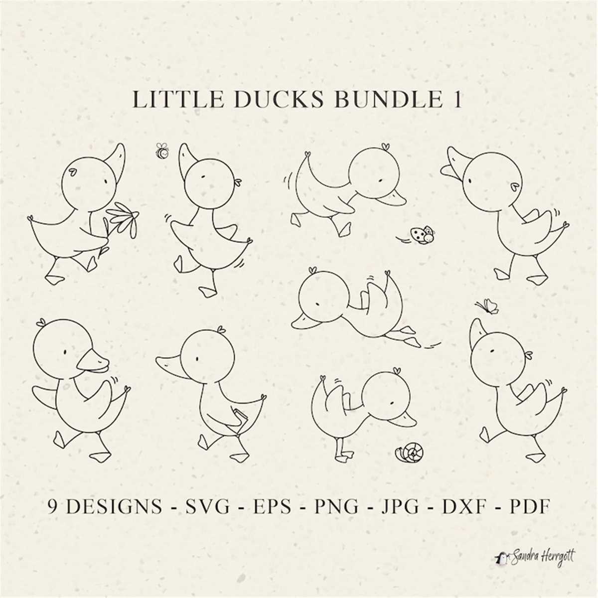 Baby Duck Plotter File Svg Dxf Png Jpg Pdf Bird Cricut Anima | Inspire ...