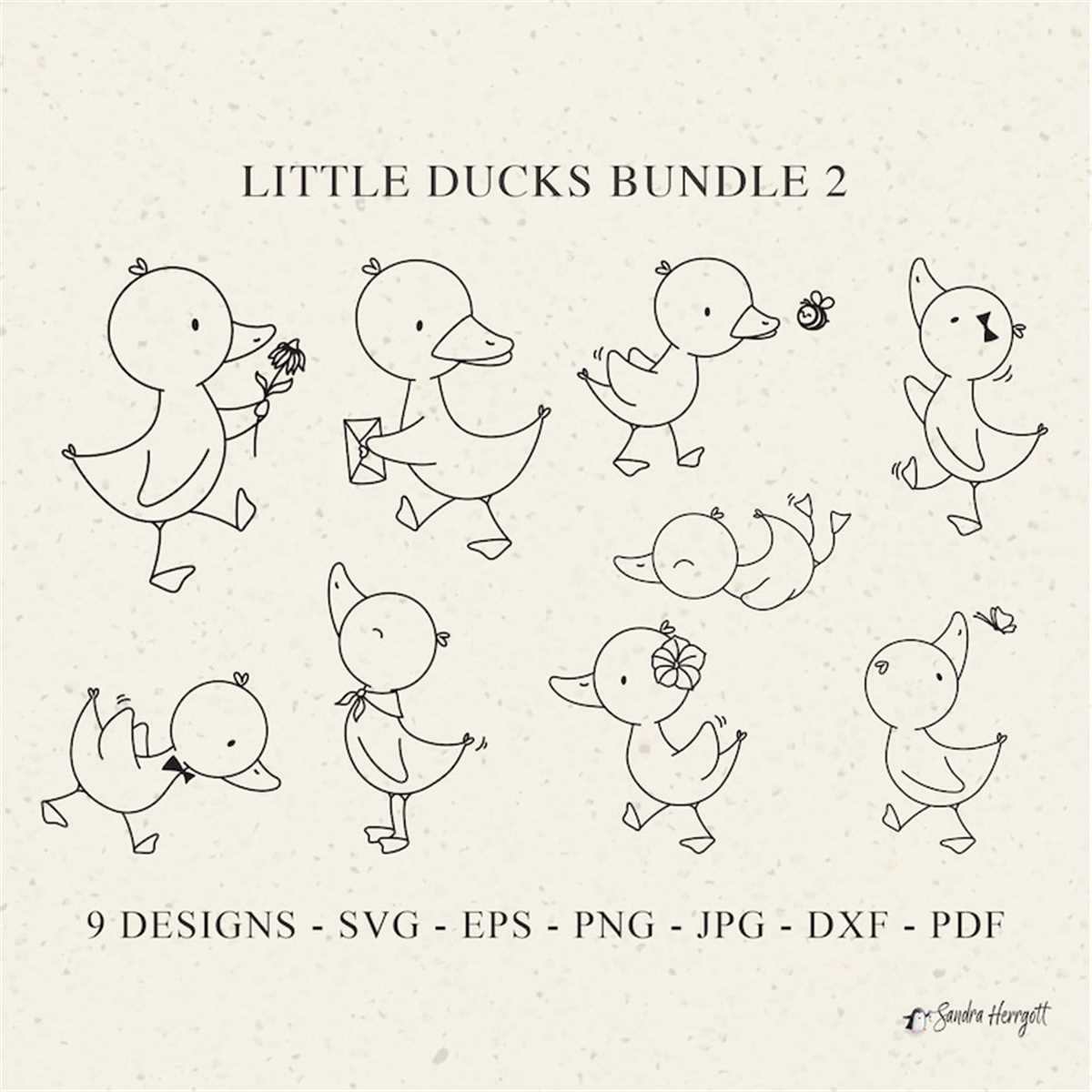 Baby Duck Plotter File Svg Dxf Png Jpg Pdf Bird Cricut Anima - Inspire ...