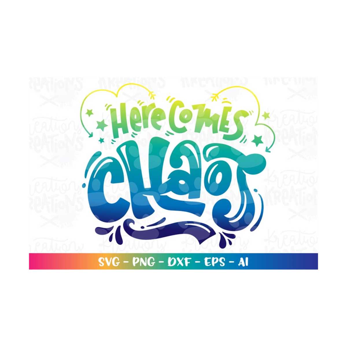 Hand lettered svg Here comes Chaos svg Chaos Creator svg New - Inspire ...