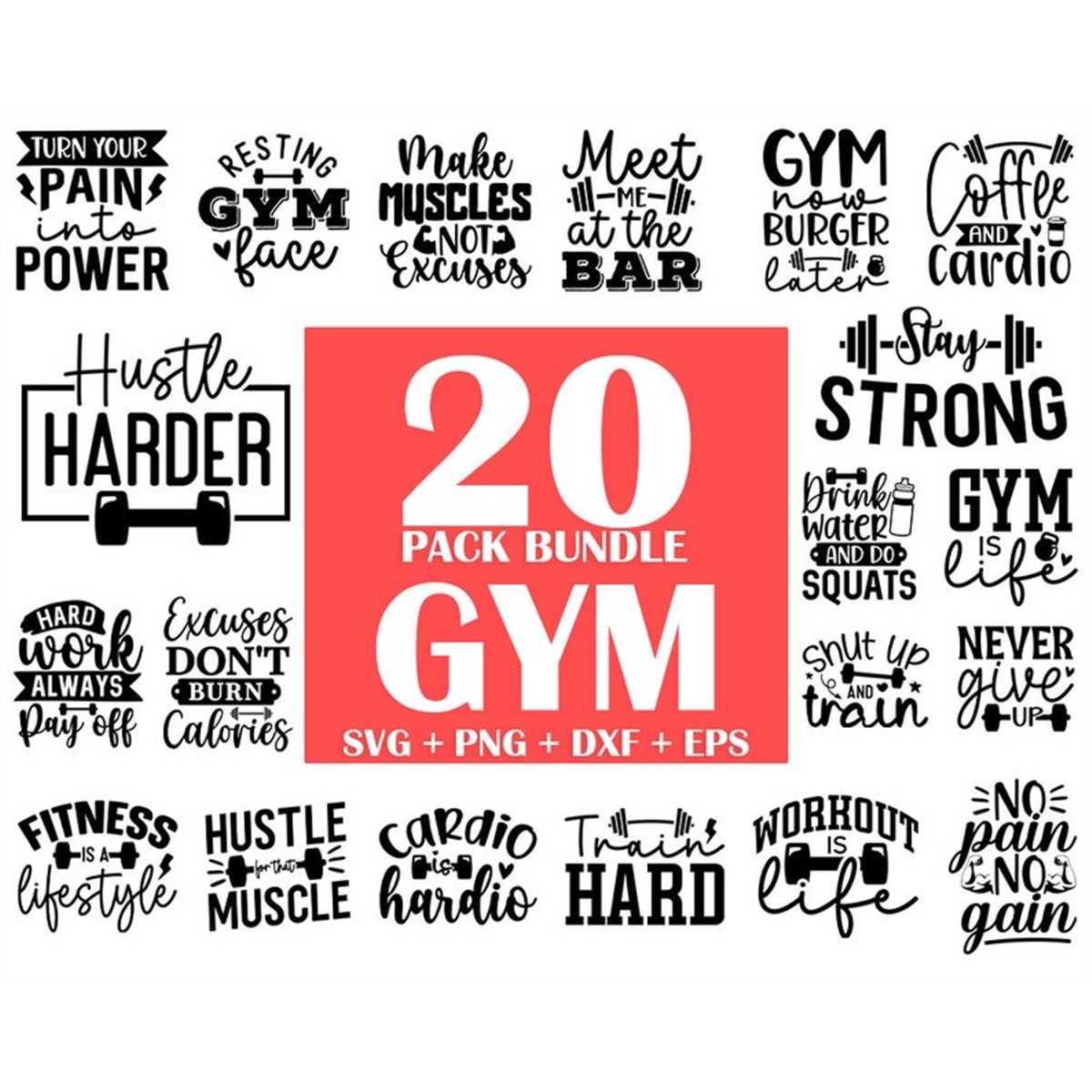 Gym svg bundle, Gym motivation svg, Workout svg bundle, Fitn | Inspire ...