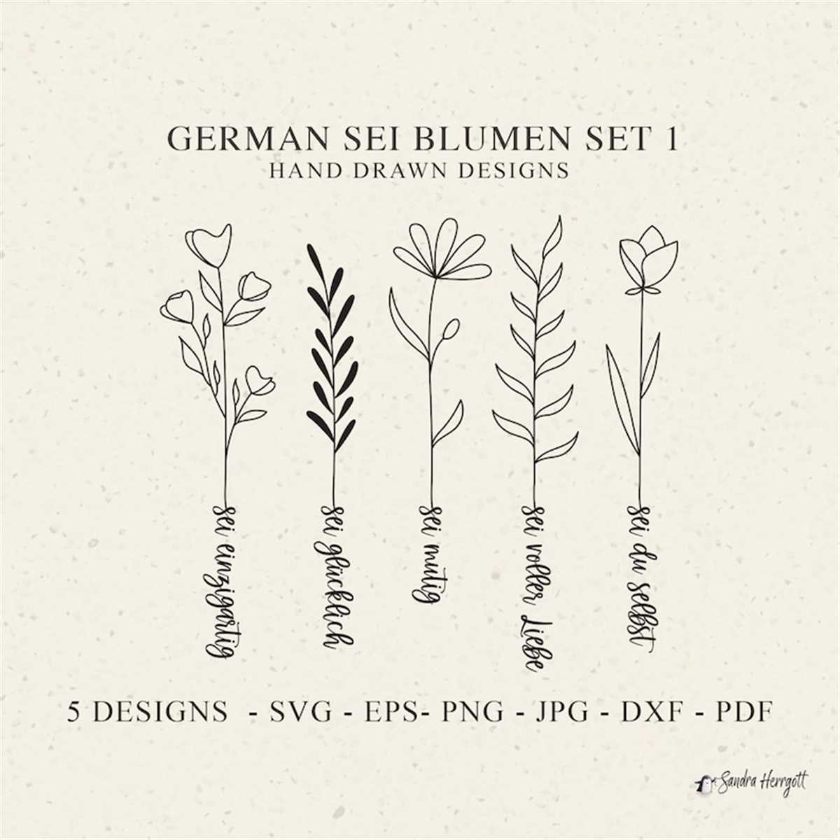 GERMAN Sei Wildflowers Plotter File svg dxf png jpg pdf Flor | Inspire ...