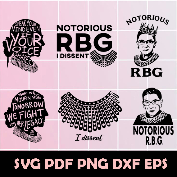 Notorious RBG SVG, Notorious RBG Clipart, Notorious RBG Png, | Inspire ...