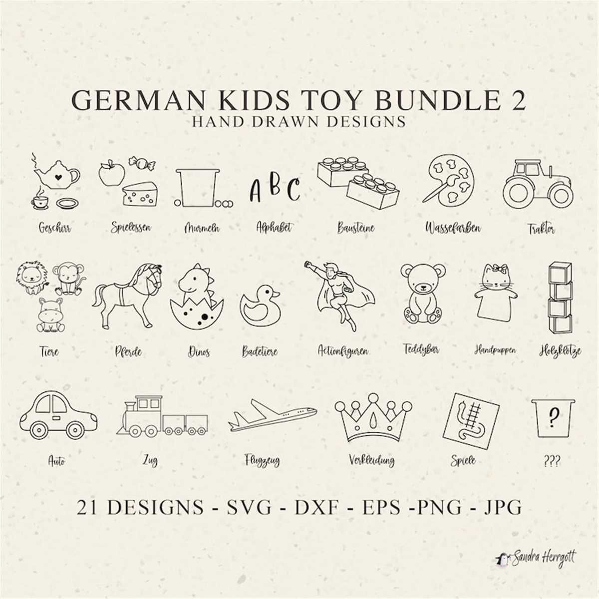 German Toys Plotter File Svg Dxf Png Eps Jpg Animal Cricut T | Inspire ...