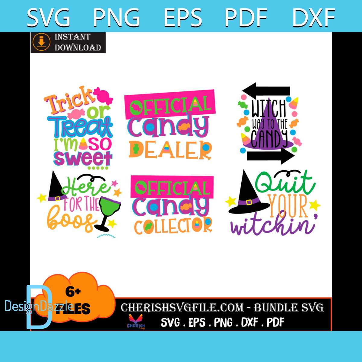 Halloween Trick or Treat Bundle Svg, 6 Files Halloween Trick | Inspire ...