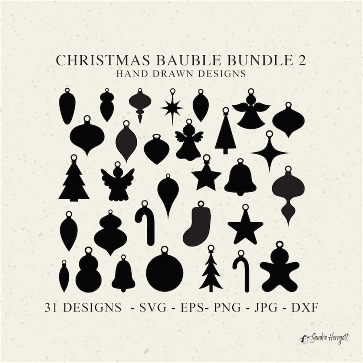 Christmas Bauble Plotter File Svg Dxf Png Jpg Eps Winter Cri | Inspire ...