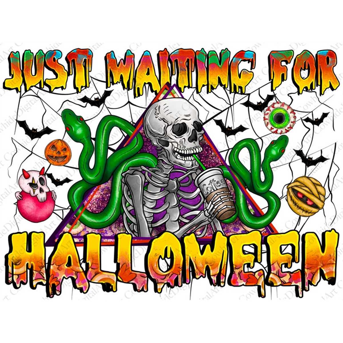 Halloween PNG, INSTANT DOWNLOAD, Just Waiting For Halloween - Inspire ...