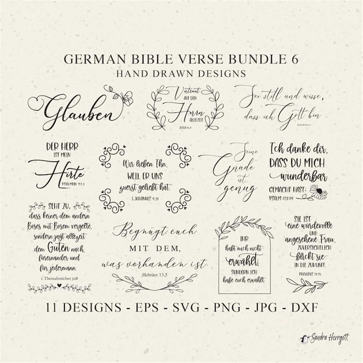 German Bible Verse Plotter File Svg Dxf Png Eps Jpg Grace Cr | Inspire ...
