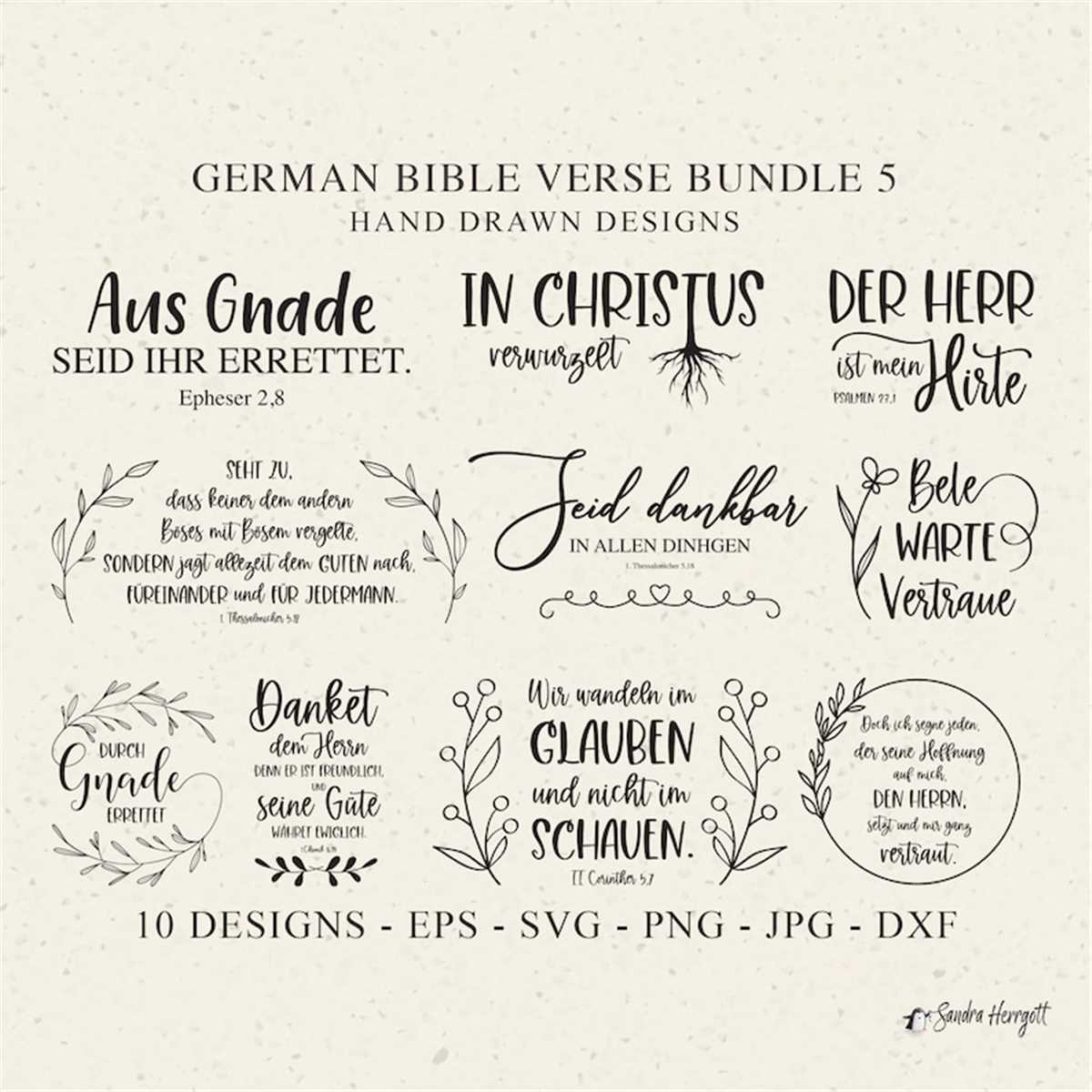 German Bible Verse Plotter File Svg Dxf Png Eps Jpg Believe | Inspire ...