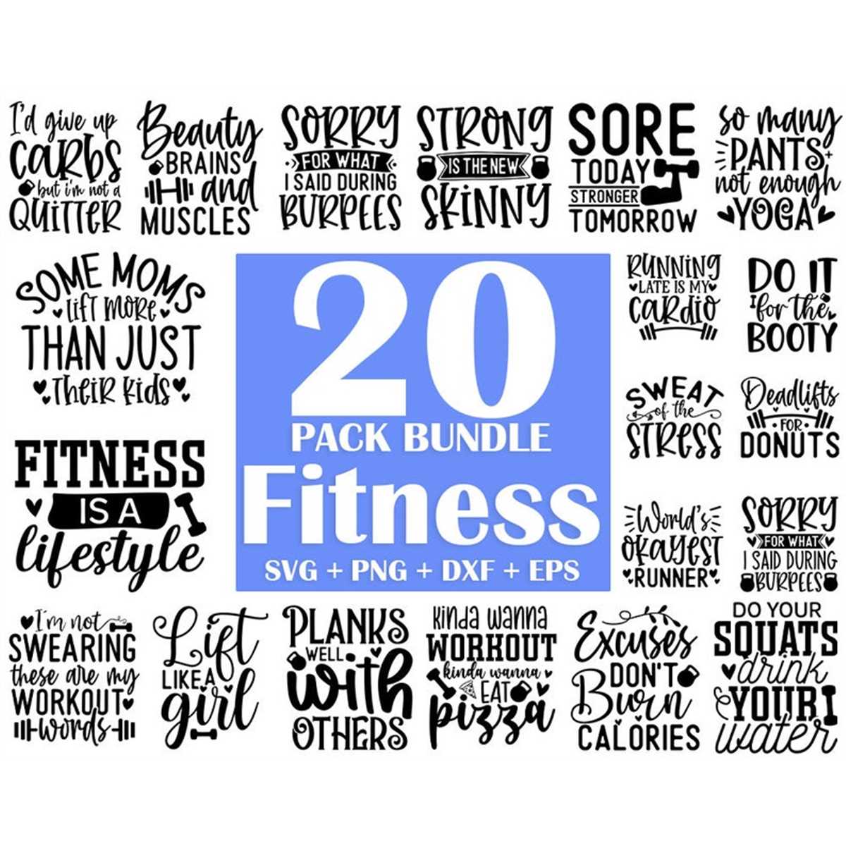 Fitness SVG Bundle, Fitness Quotes Svg, funny workout Svg, S | Inspire ...