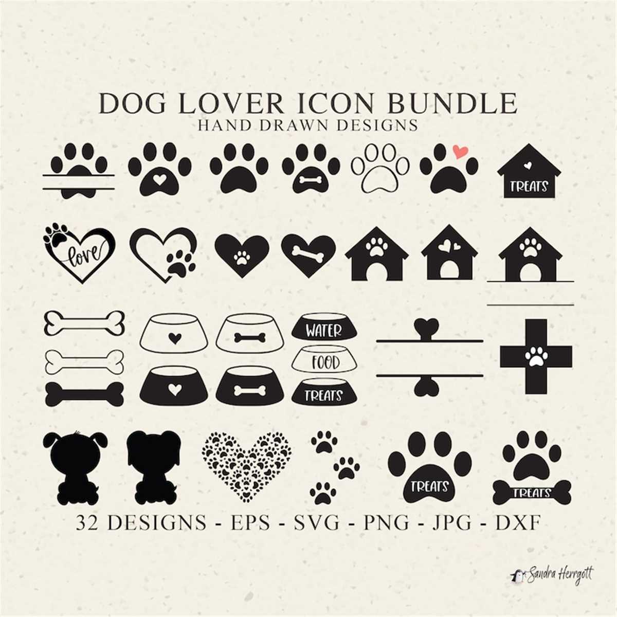 Cute Dog Lover Icon Plotter File Svg Dxf Png Eps Jpg Puppy P | Inspire ...