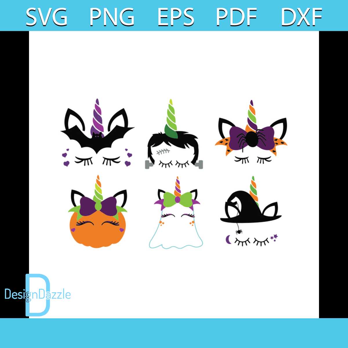 Halloween Svg, Unicorn Svg, Bundle, Halloween Unicorn Svg, C | Inspire ...