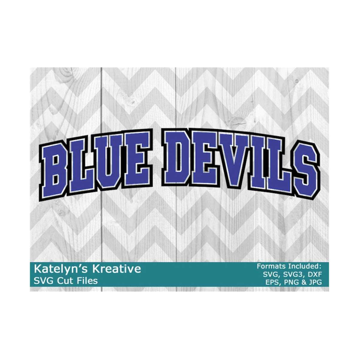Blue Devils Arched SVG Files | Inspire Uplift