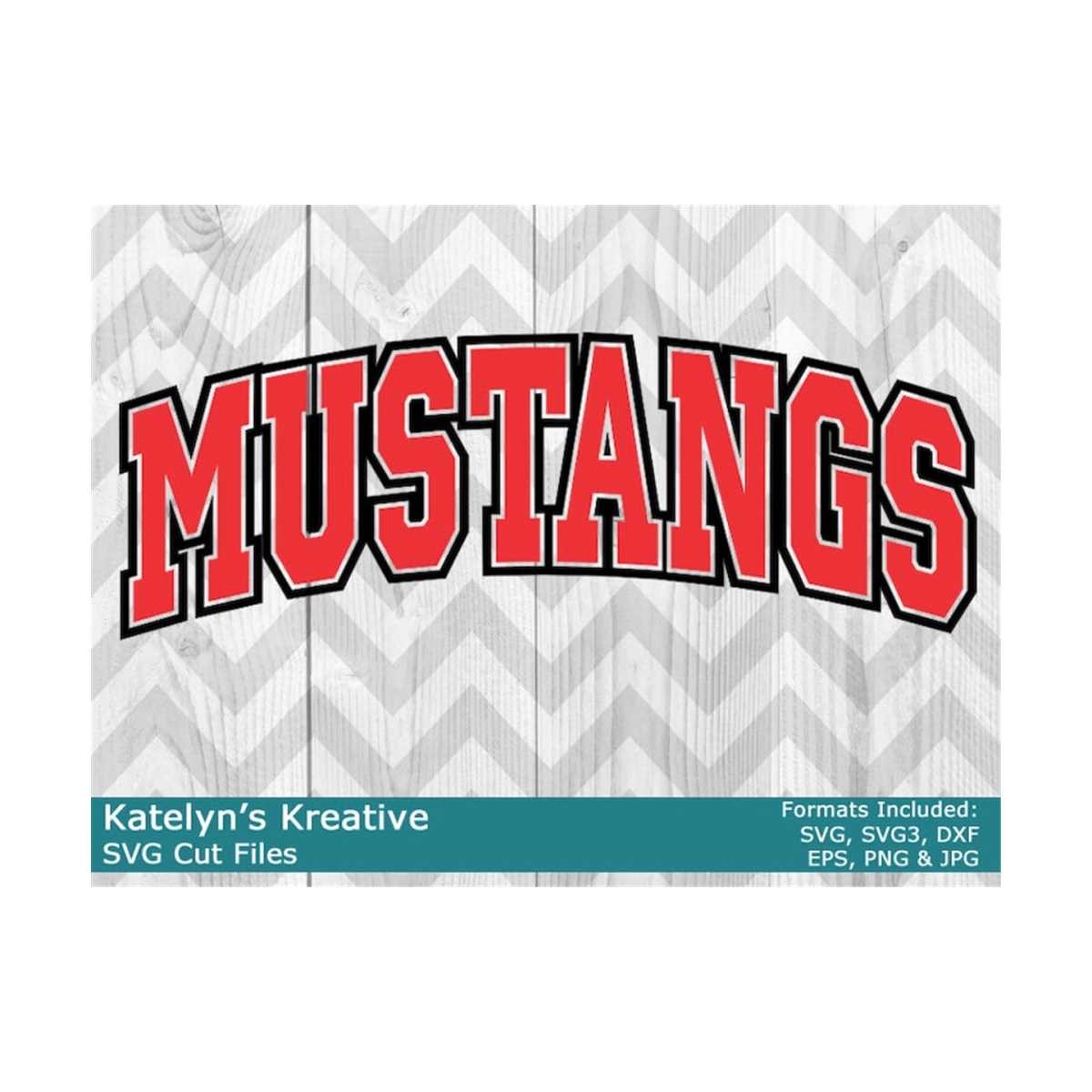 Mustangs Arched SVG Files | Inspire Uplift
