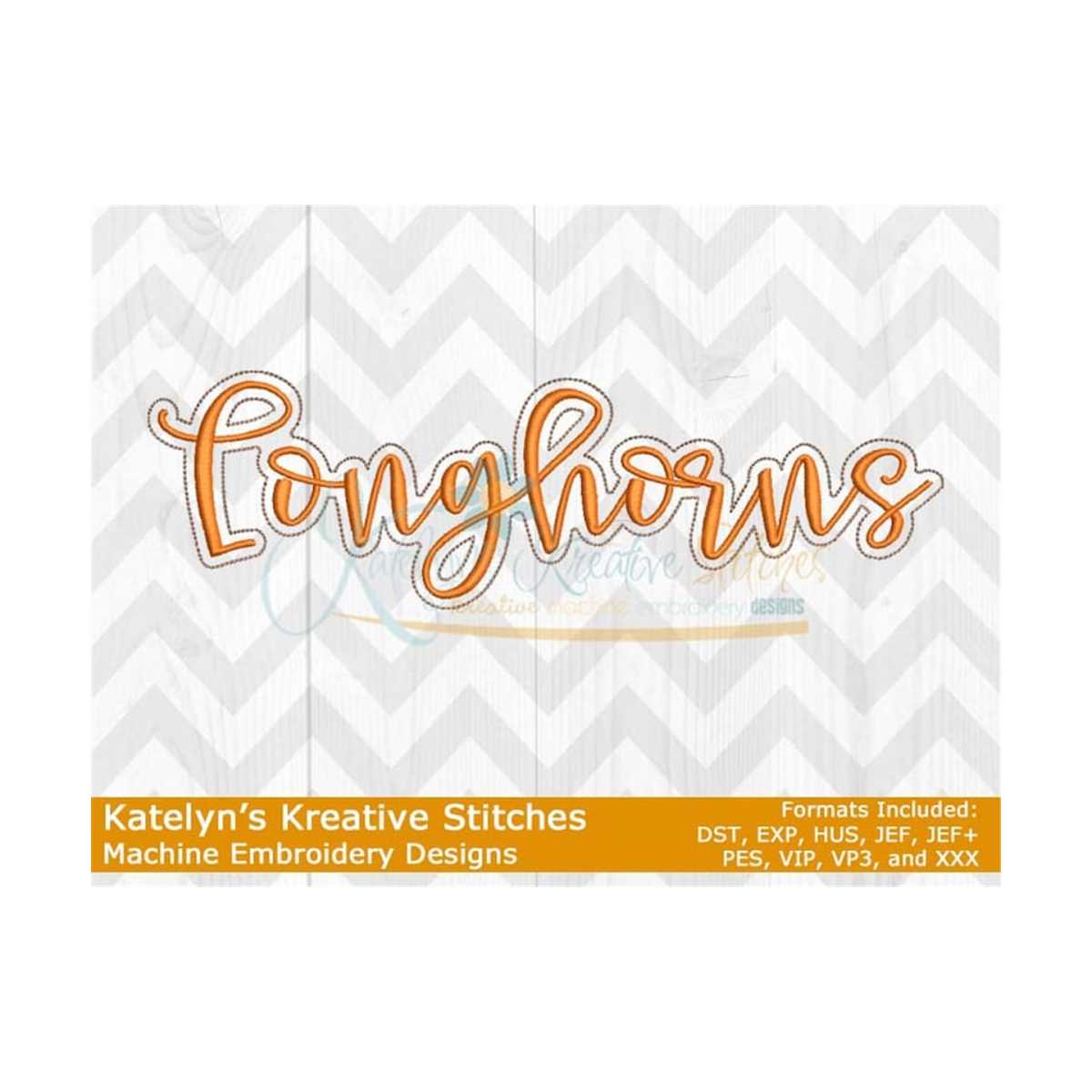Longhorns Script Machine Embroidery - 2022 Series - Inspire Uplift