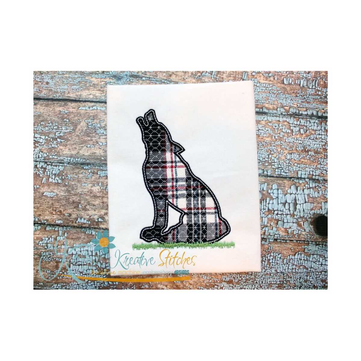 Wolf Silhouette Applique | Inspire Uplift