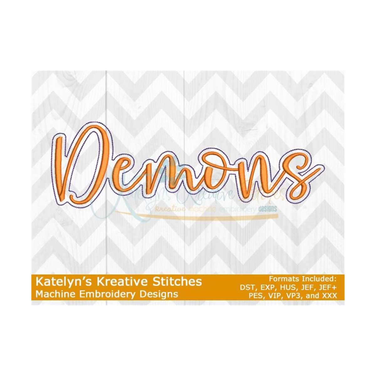 Demons Script Machine Embroidery - 2022 Series | Inspire Uplift