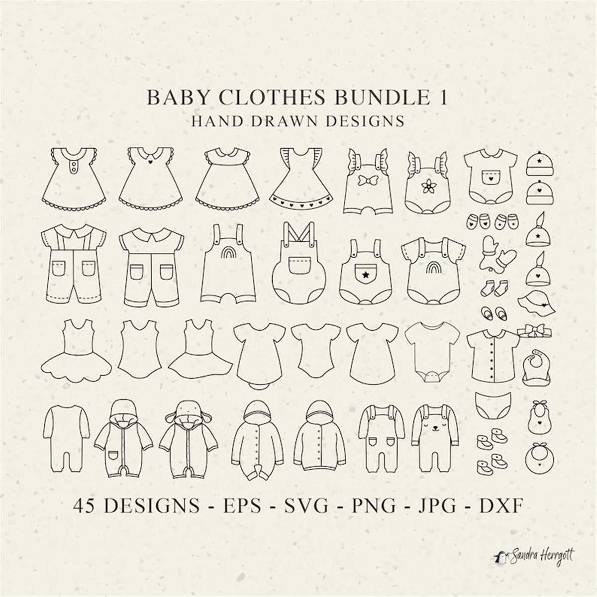 Baby Clothes Plotter File SVG DXF PNG Infant Cricut Child On | Inspire ...