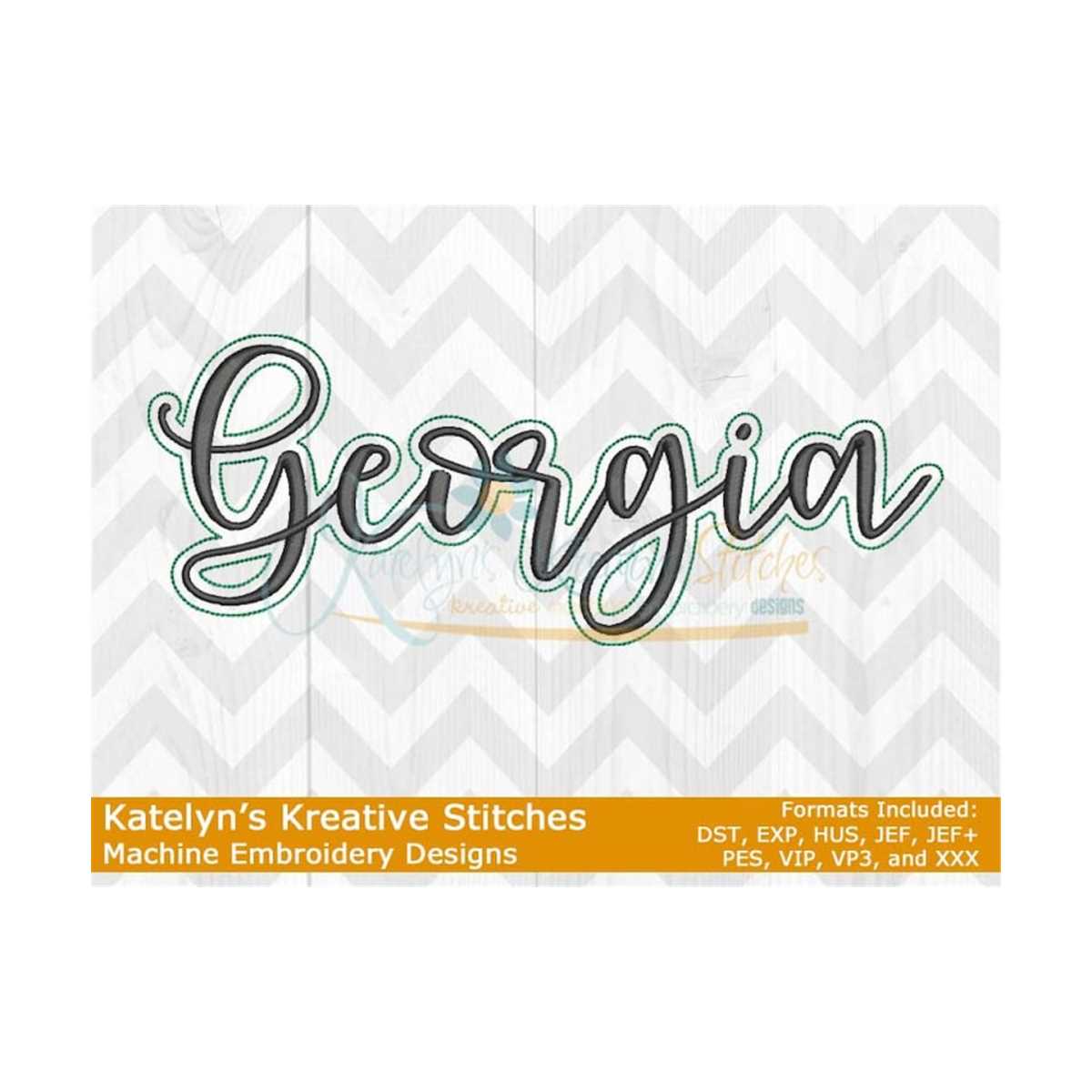 Georgia Script Machine Embroidery - 2022 Series | Inspire Uplift