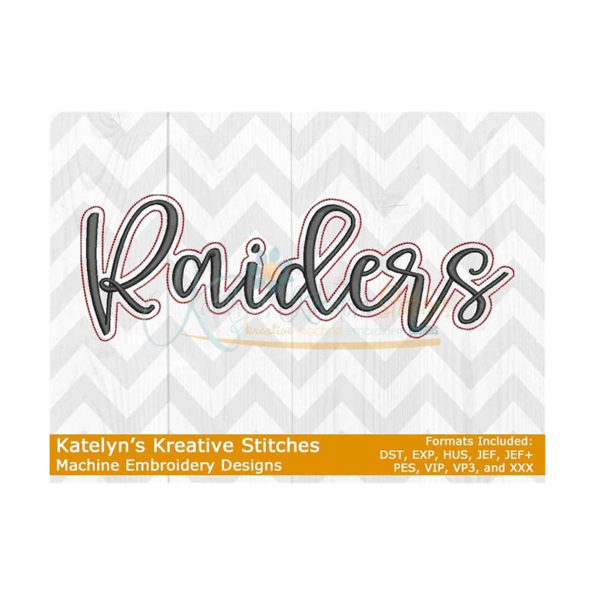 Raiders Script Machine Embroidery - 2022 Series - Inspire Uplift
