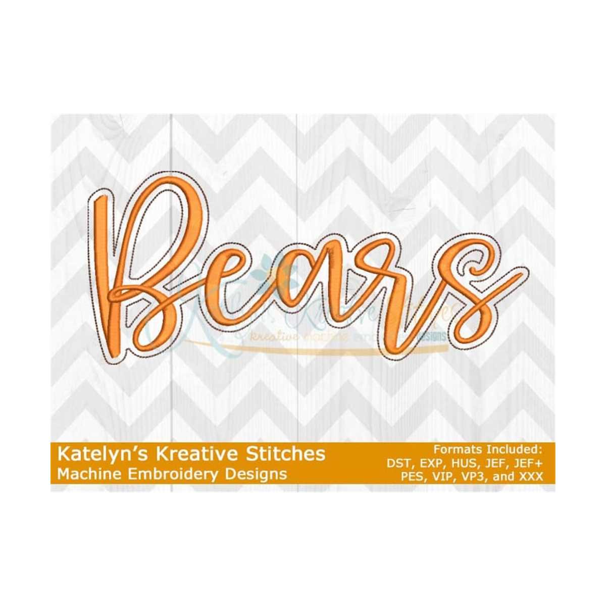 Bears Script Machine Embroidery - 2022 Series | Inspire Uplift