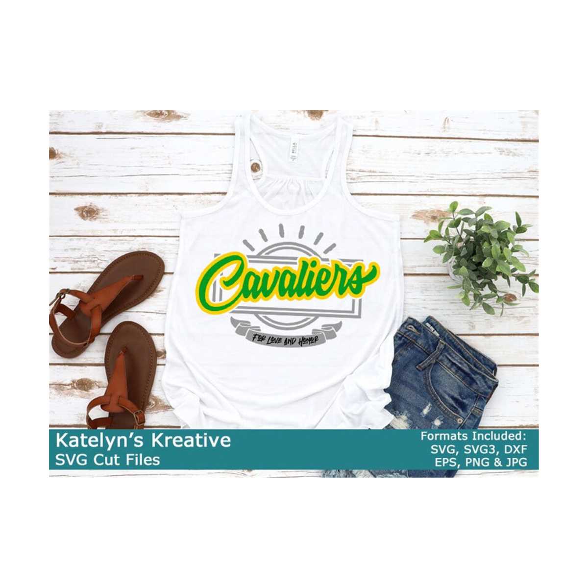 Cavaliers Script Rectangle SVG Files | Inspire Uplift