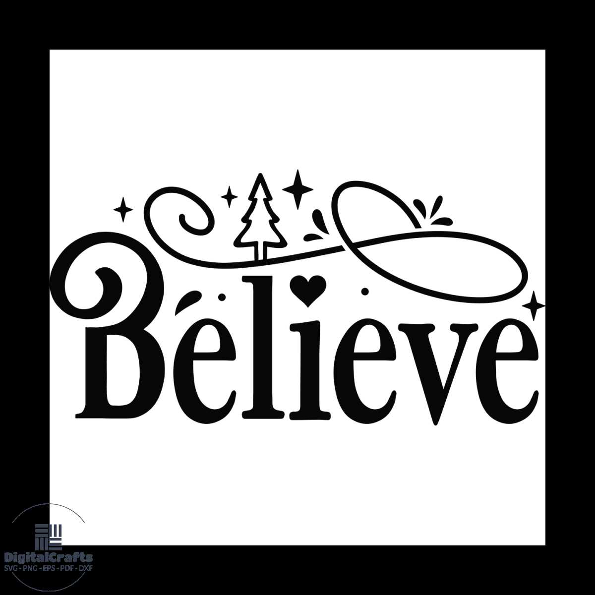 Believe Svg, Christmas Svg, Xmas Svg, Christmas Tree Svg, My | Inspire ...
