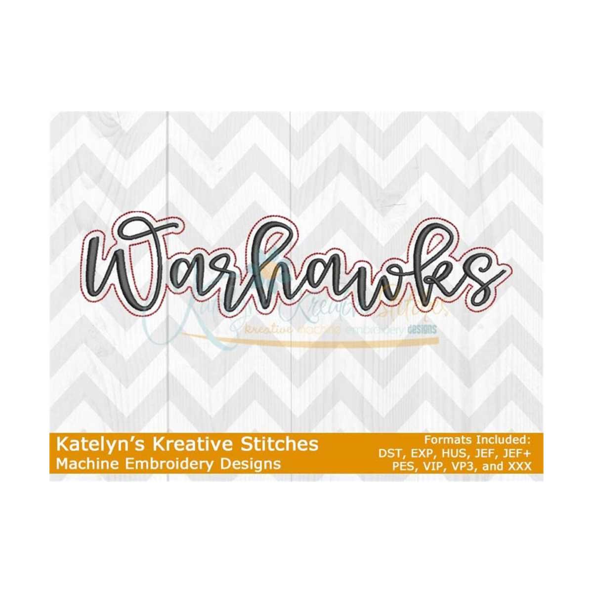 Warhawks Script Machine Embroidery - 2022 Series | Inspire Uplift