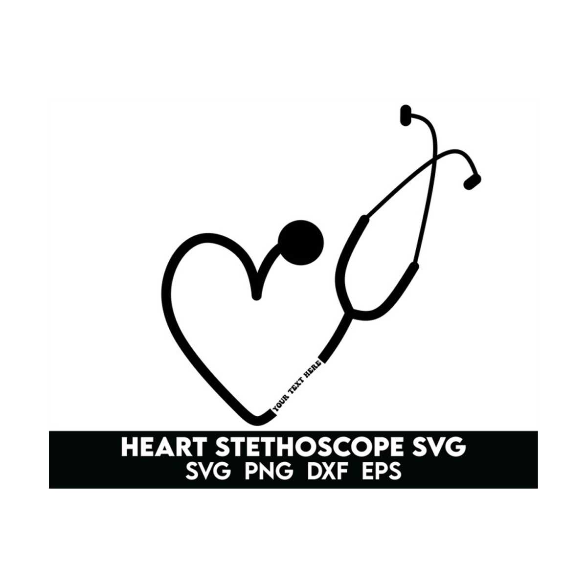 Heart Shaped Stethoscope Clipart
