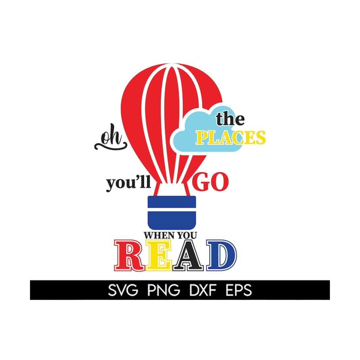 Oh The Places You'll Go-Read Across America SVG, Cat In The | Inspire ...