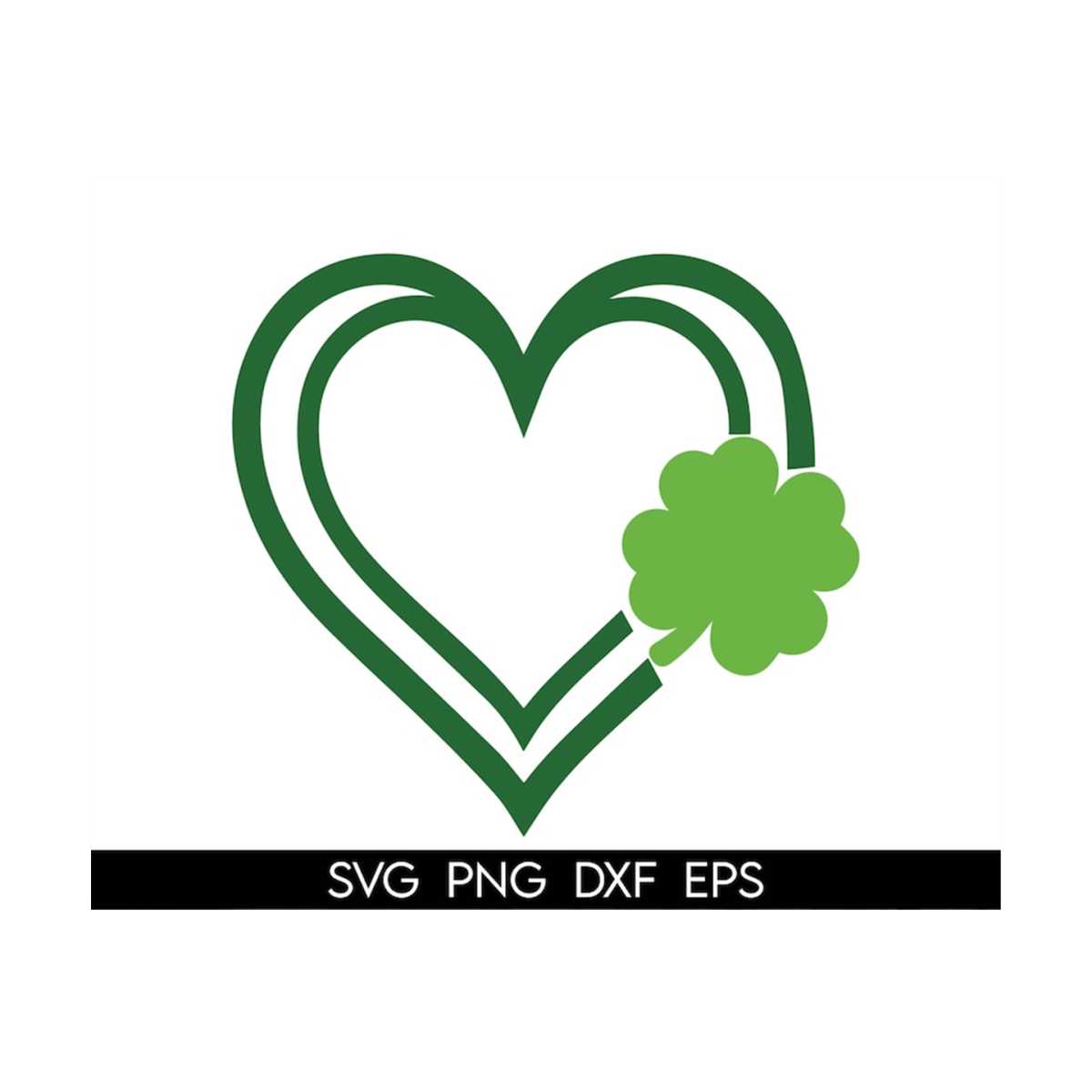 St. Patrick's Day Heart SVG, Shamrock SVG, St. Patrick's Day | Inspire ...