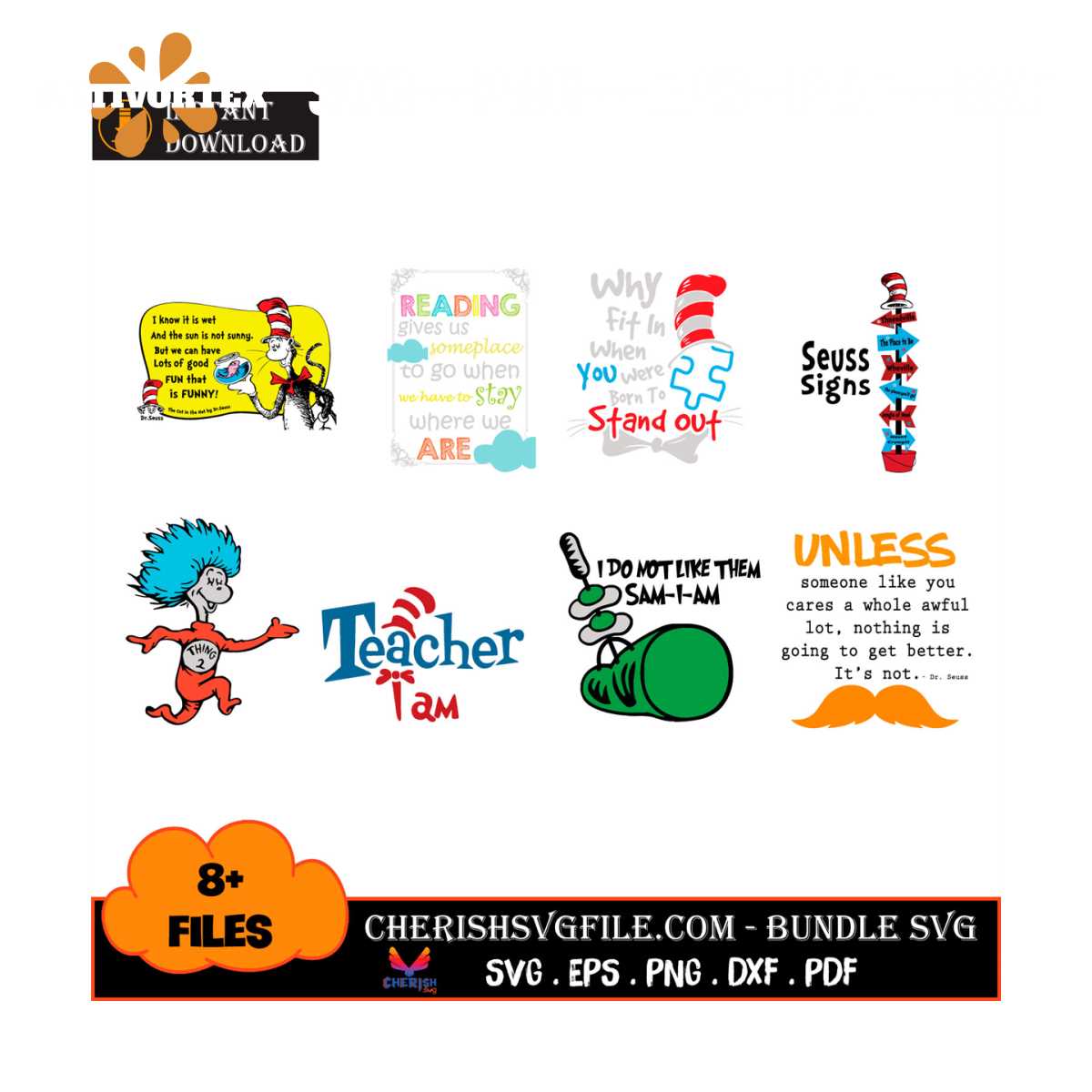 Dr Seuss Teacher I Am Bundle Svg, 8 Files Dr Seuss Teacher I | Inspire ...