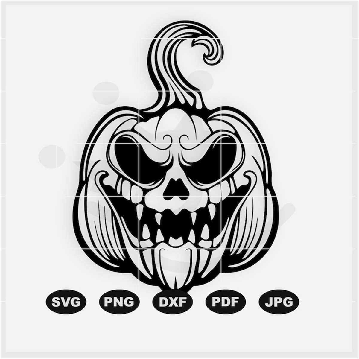 Pumpkin SVG, Fall Pumpkin svg, Scary Halloween Printable - a | Inspire ...