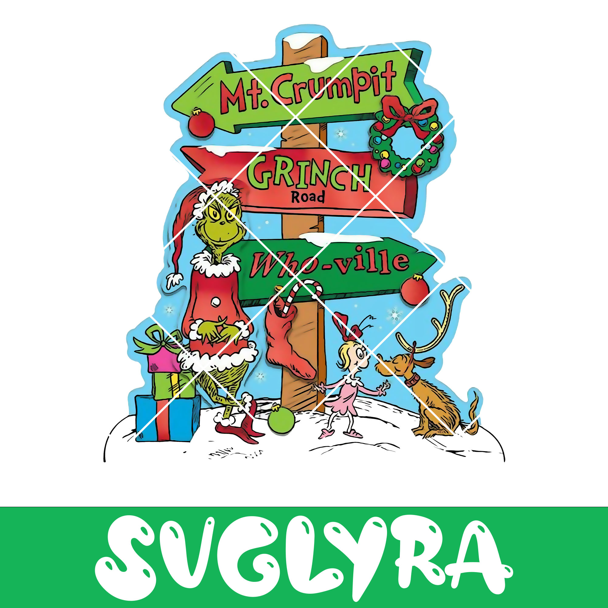 Grinch Road PNG, The Grinch PNG, Merry Christmas PNG, Merry | Inspire ...