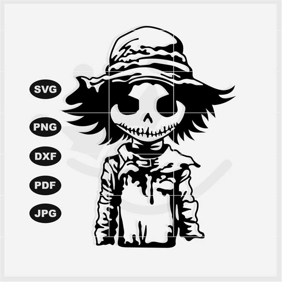 scarecrow svg, scary Halloween face svg, Halloween Decoratio | Inspire ...