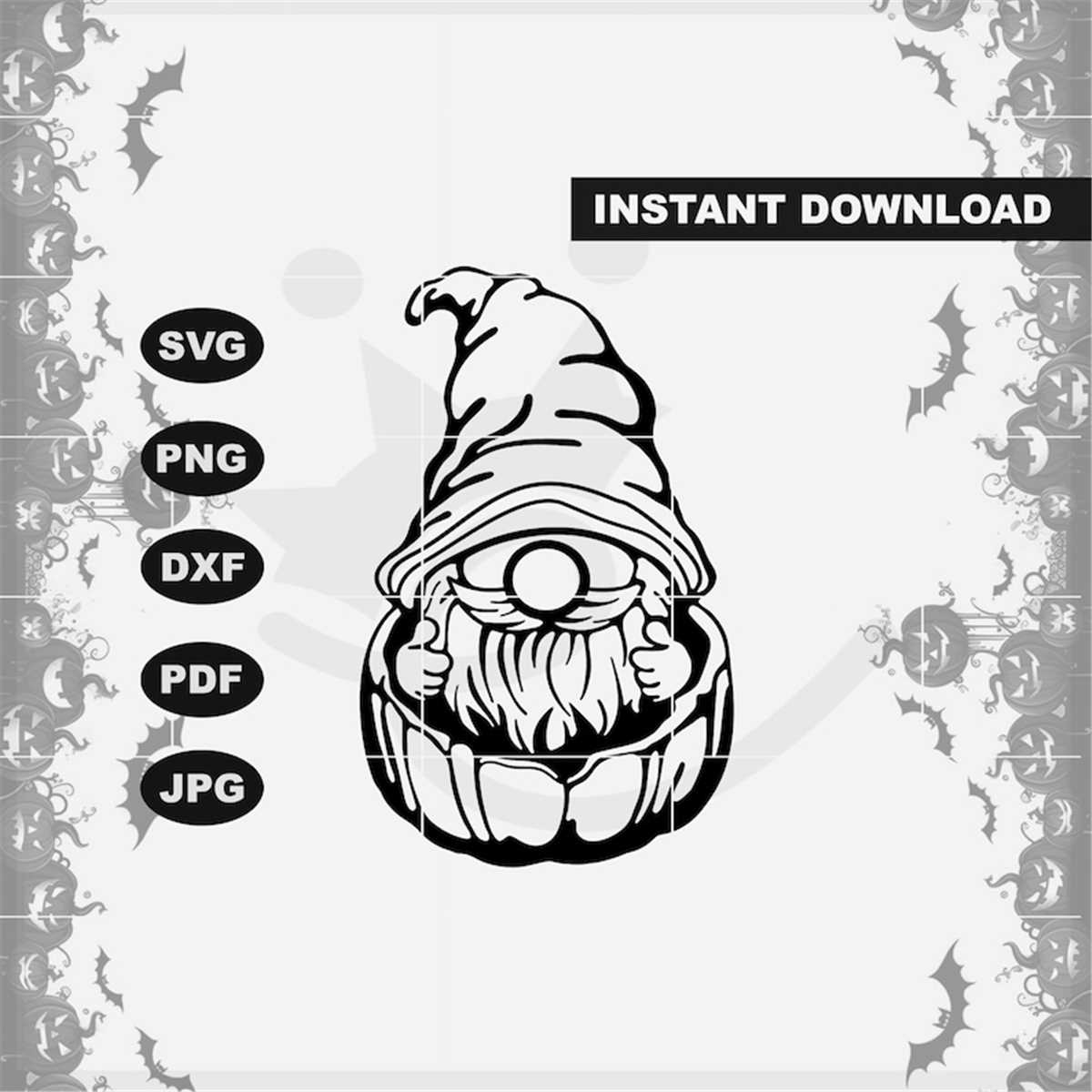 Halloween Gnome SVG -for Cricut maker, Silhouette cameo, Sub - Inspire ...