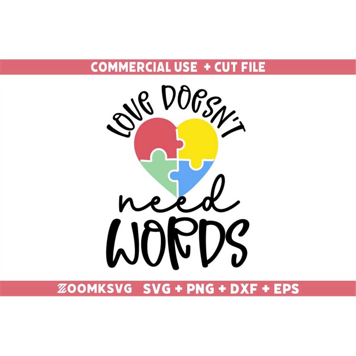 Love doesn't need words SVG, Autism Svg, Autism Png, Autism | Inspire ...