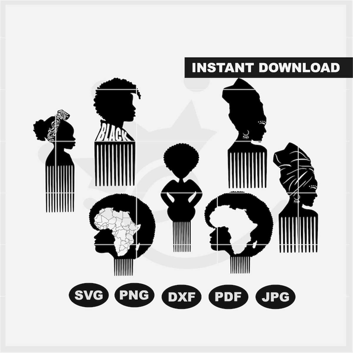 Afro Pick SVG, Afro Pick 7 in Original Bundle Design, Perfe | Inspire ...