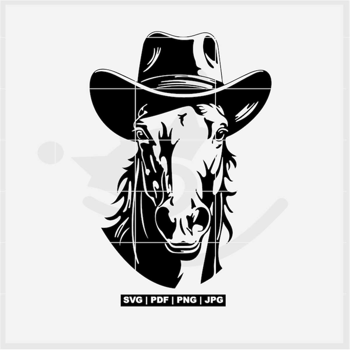 Horse Svg, Horse wearing cowboy hat svg, cowboy horse svg, h | Inspire ...