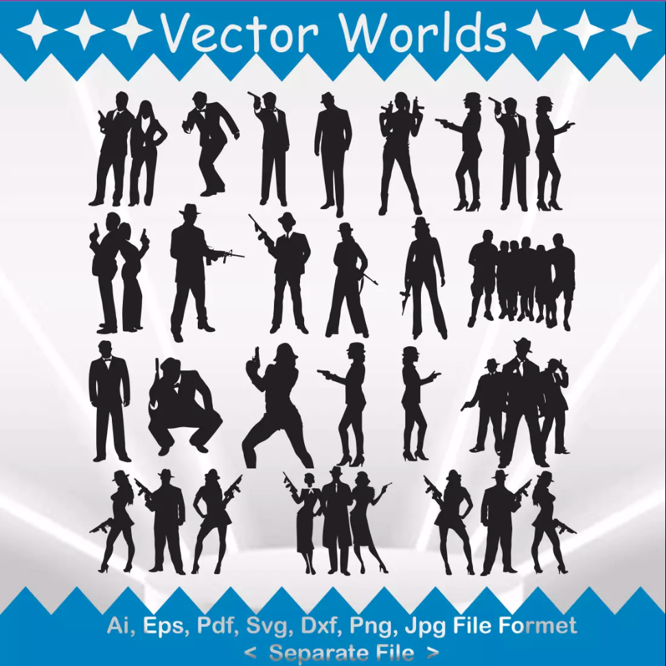 Gangster svg, Gangsters svg, Gang, Sign, SVG, ai, pdf, eps, | Inspire ...