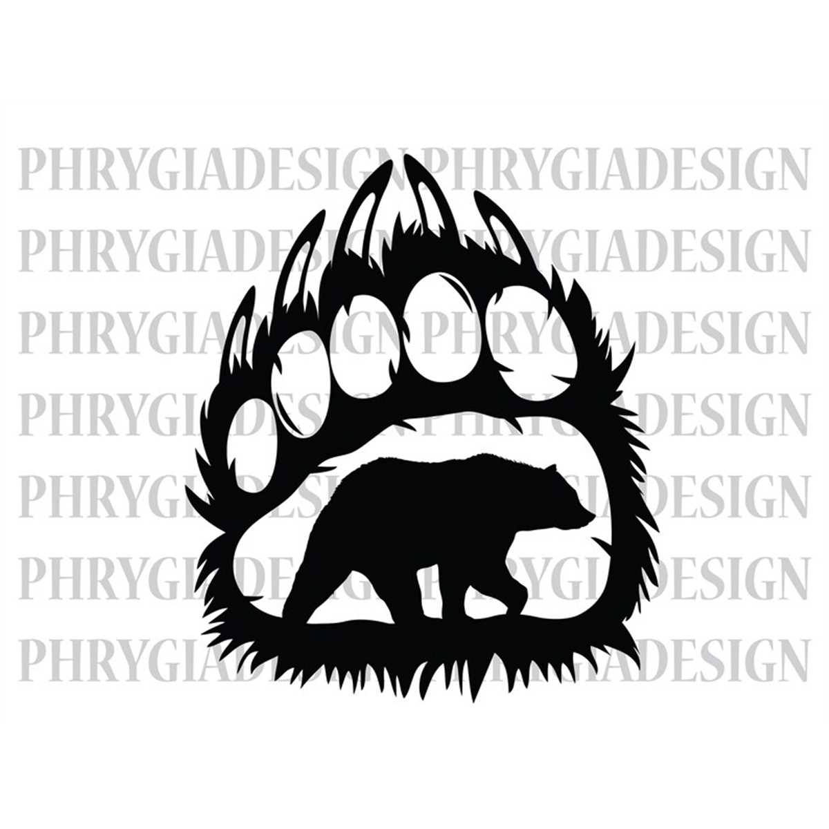 Outdoor Bear Foot Print Svg , Bear Svg , Bear Outdoor Svg , | Inspire ...