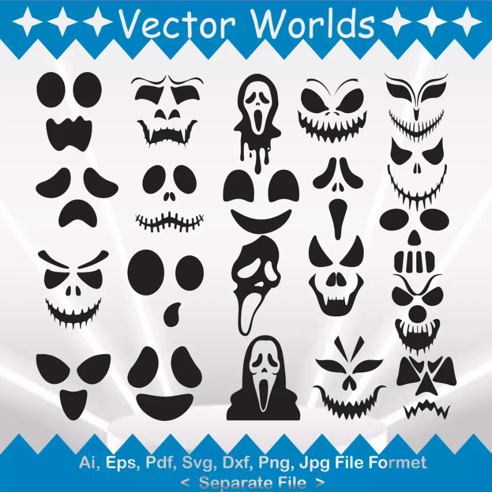 Ghost Face svg, Ghost Faces svg, Ghost, Face, SVG, ai, pdf, | Inspire ...