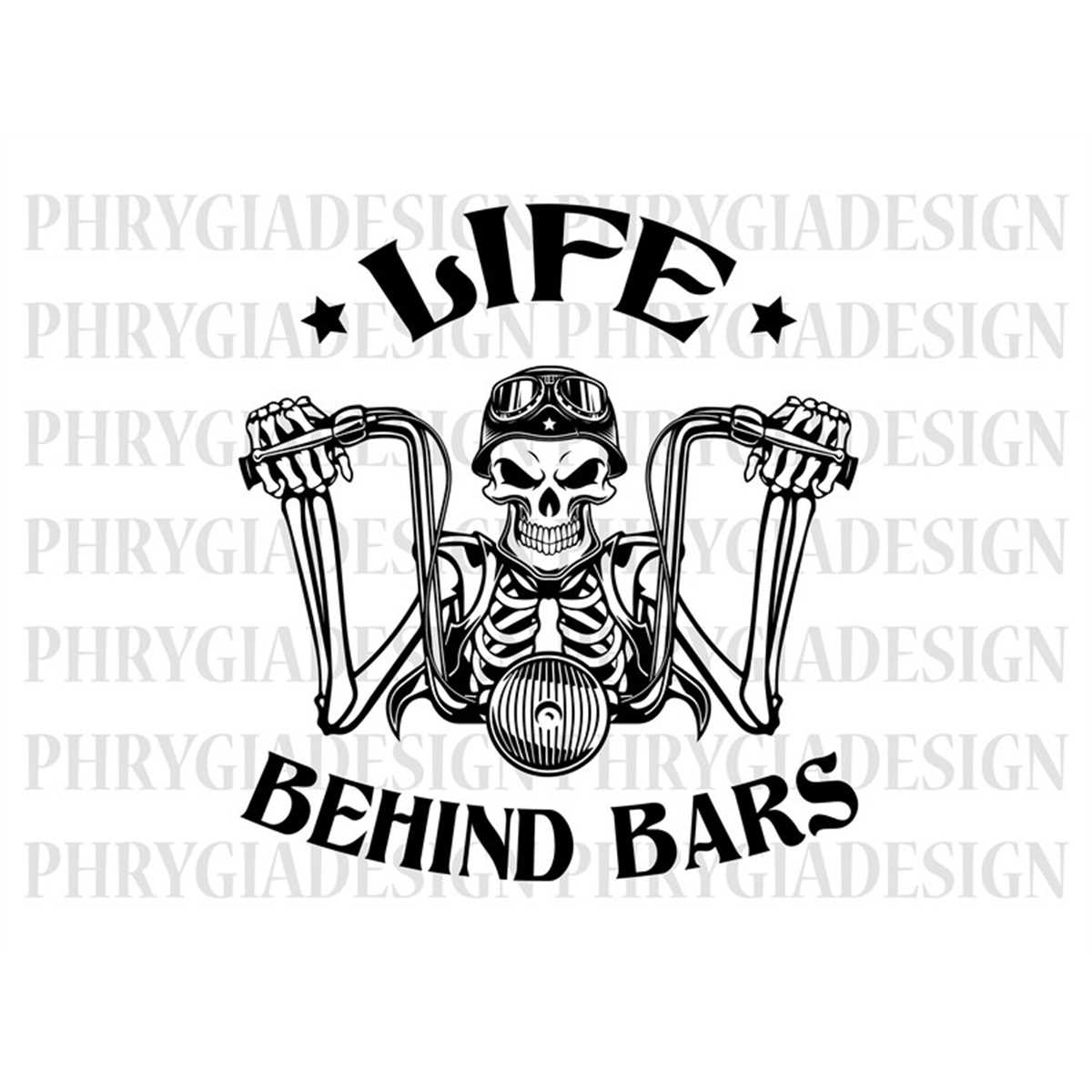 Skeleton Life Behind Bars Svg , Skeleton Drive Motorcycle Sv | Inspire ...
