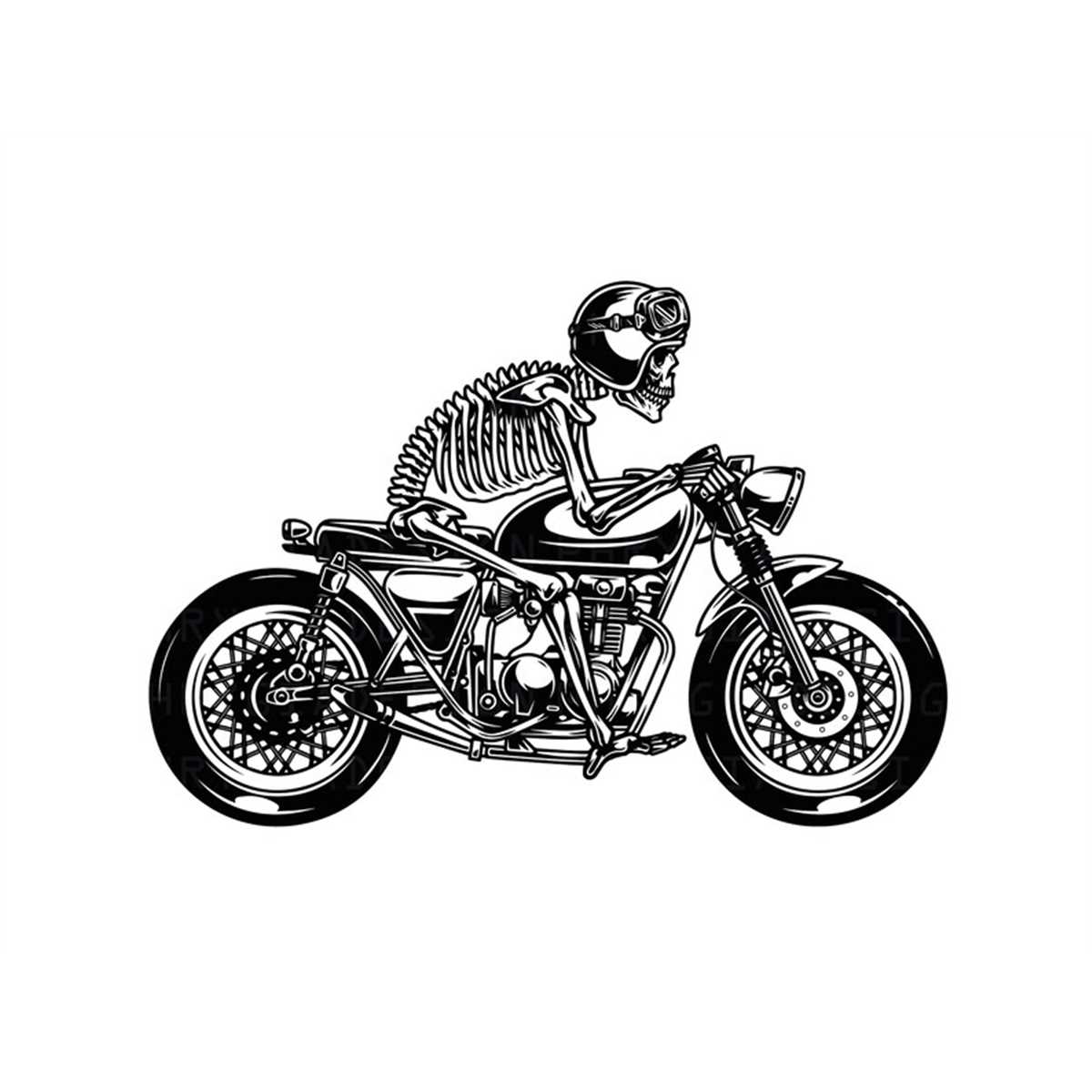 Skeleton Riding Motorcycle Svg Png , Dead Skeleton Rider Svg | Inspire ...
