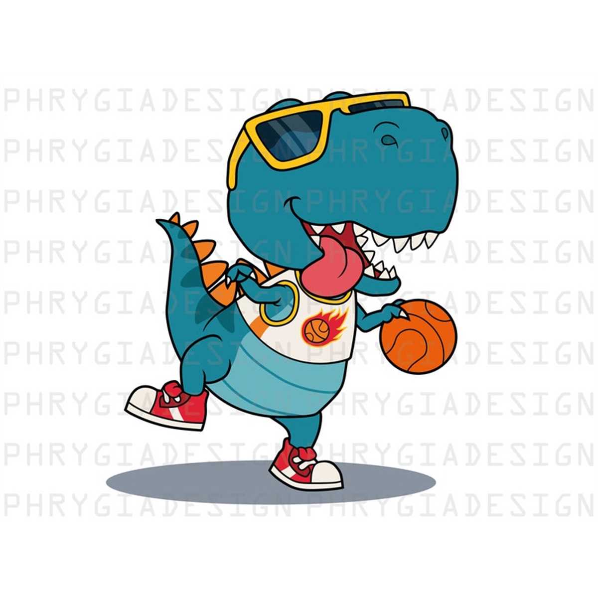 Dinosaur Playing Basketball Png , Trex Clipart , T-shirt Sub | Inspire ...