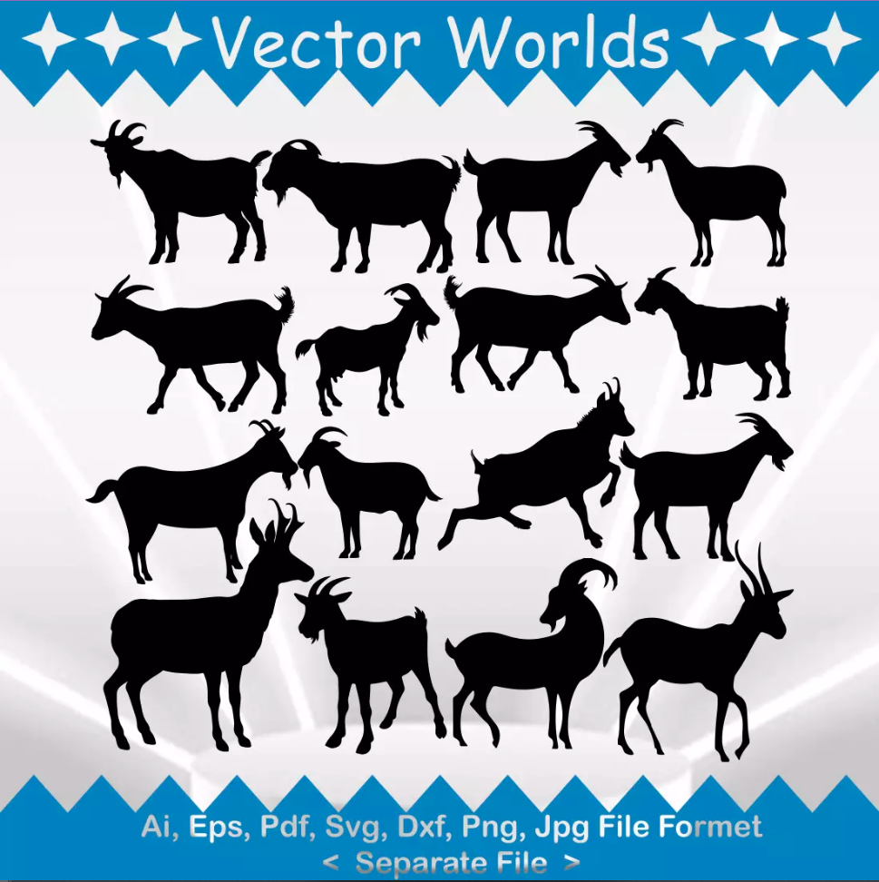 Goat svg, Goats svg, Animal, Animals, SVG, ai, pdf, eps, svg - Inspire ...