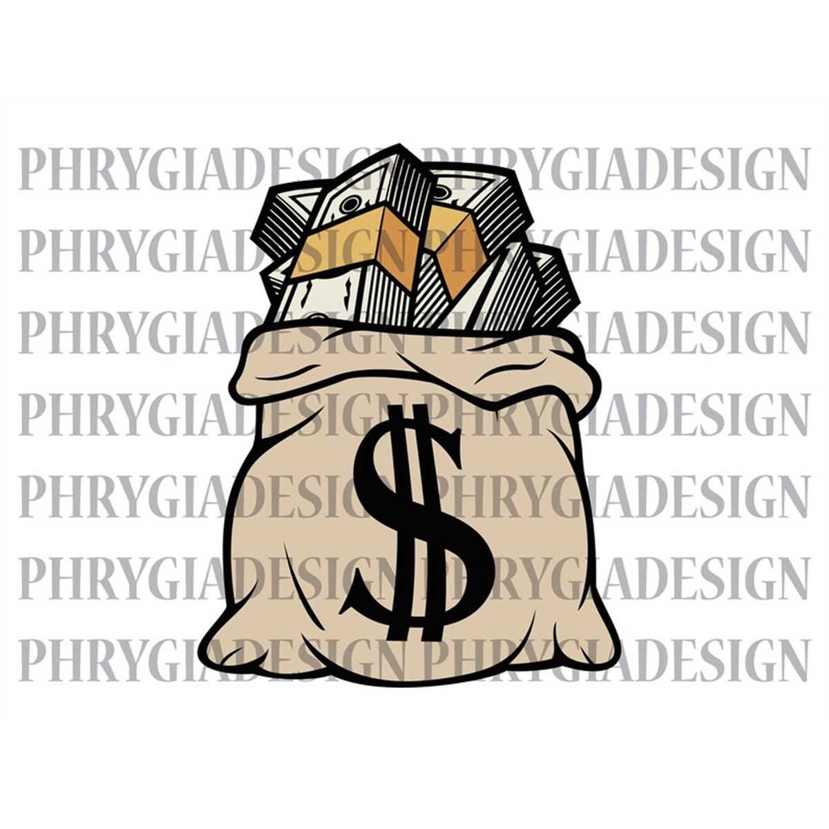 Money Bag Svg , Money Bag With Dollar Sign , Bank Bag Svg , - Inspire ...