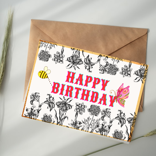 Foldable Digital Birthday Card with Happy Birthday Wishes, B - Inspire ...