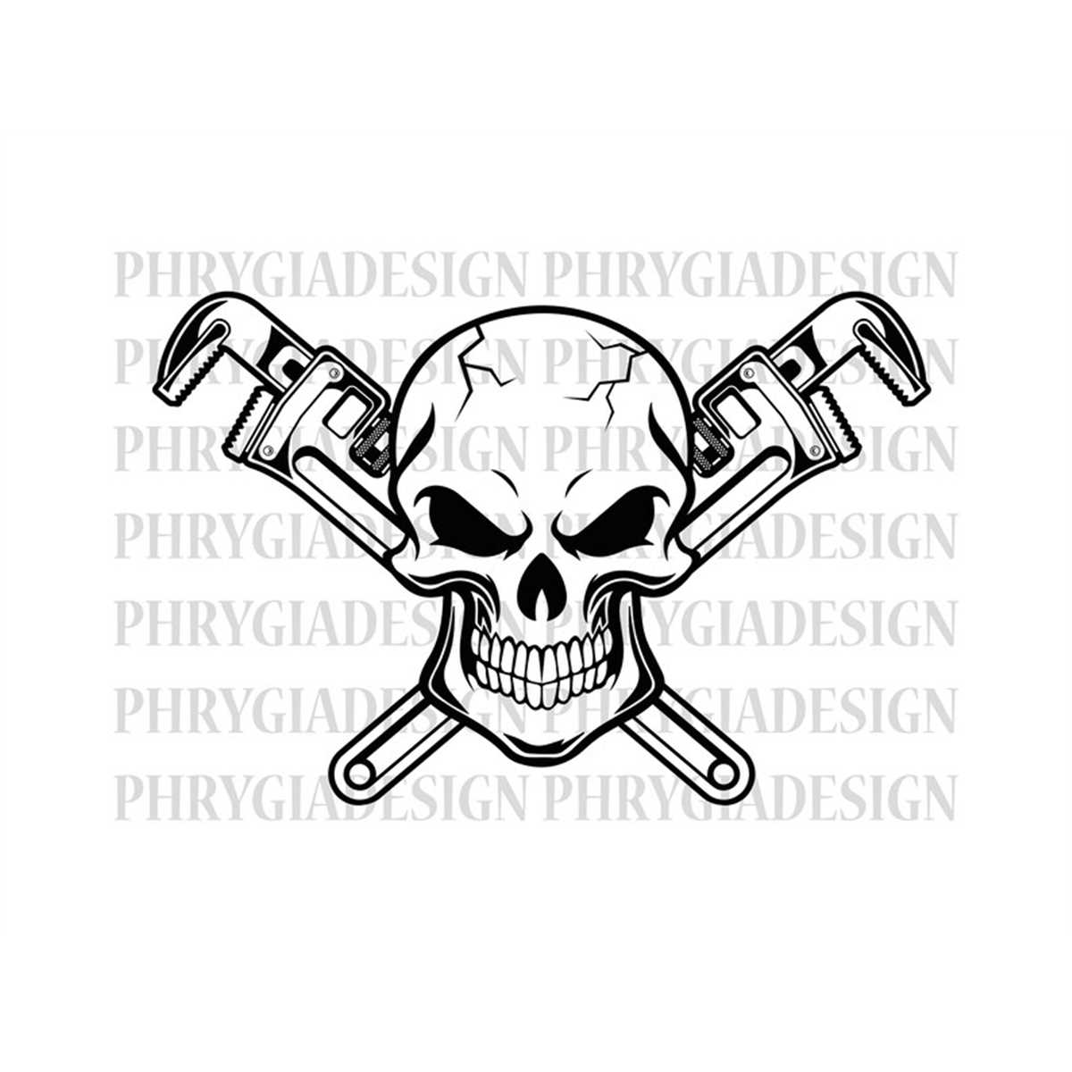 Skull Mechanic Svg Png , Skull Svg , Wrenches Svg , Mechanic | Inspire ...