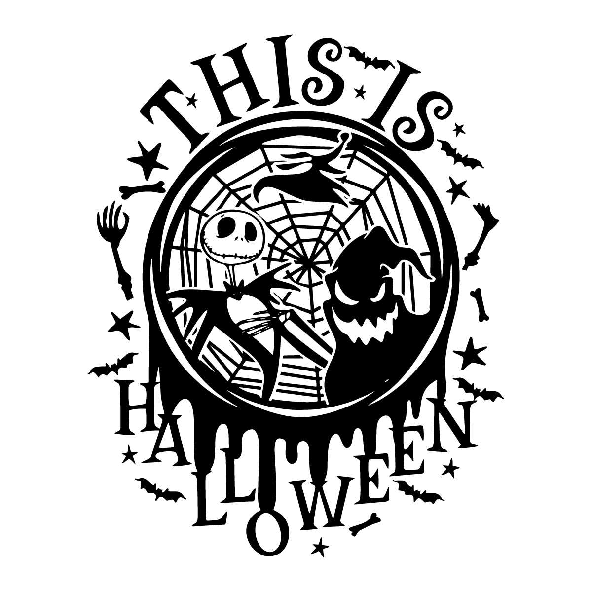 Jack Skellington Oogie Boogie Bash Logo SVG | Inspire Uplift